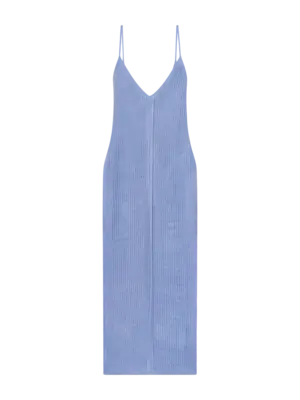 HAIGHT. Luna Open-knit Midi Dress - Blue