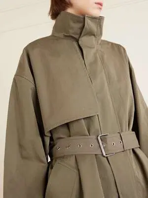 FRAME The Short Field Belted Cotton-twill Jacket