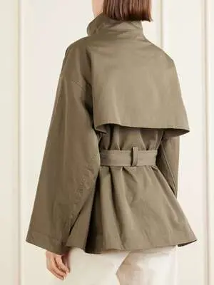 FRAME The Short Field Belted Cotton-twill Jacket