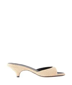 NEOUS Hynia Raffia Mules - Neutrals