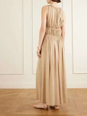 Tove Ouida Gathered Jersey Maxi Dress