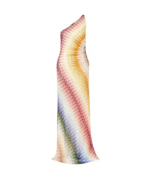 Missoni Striped Ruched Crochet-knit Maxi Dress - Multi