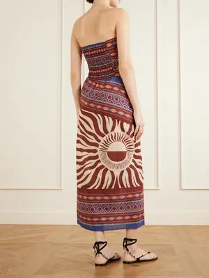 Johanna Ortiz Paraiso Agreste" Printed Cotton-voile Maxi Dress - Blue