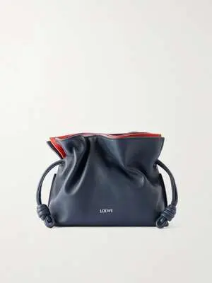 Loewe Flamenco Layers Mini Leather Clutch - Navy
