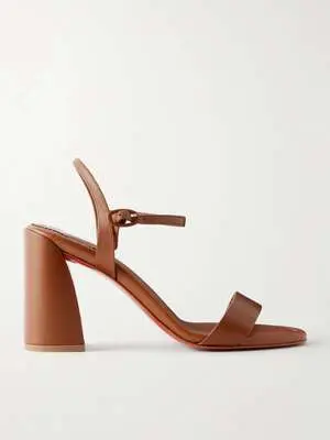 CHRISTIAN LOUBOUTIN Jane 85 Leather Sandals - Tan
