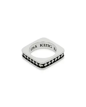 KING BABY STUDIO Sterling Spade Suit Stack Ring