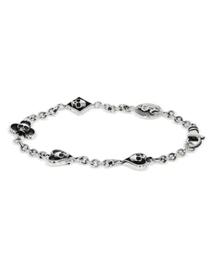 KING BABY STUDIO Sterling Skull Motif Link Bracelet