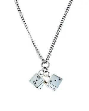 KING BABY STUDIO Sterling Dice Pendant Necklace - Silver