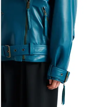 Balmain Lambskin Leather Biker Jacket