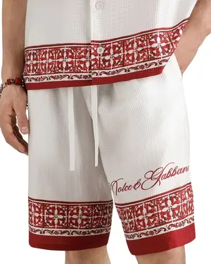 Dolce & Gabbana Floral Print Drawstring Shorts