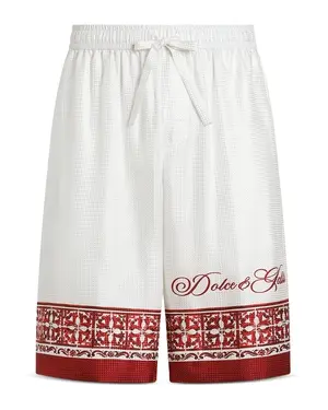 Dolce & Gabbana Floral Print Drawstring Shorts