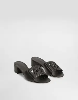 Dolce & Gabbana Calfskin Sliders With Dg Logo