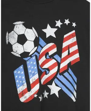 Junk Food Clothing Junk Food Usa Soccer Mock Neck Crop Tee