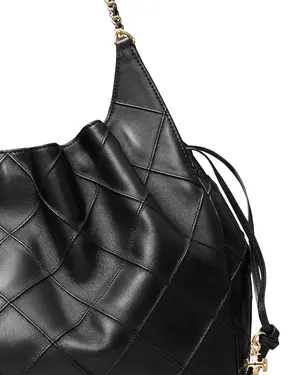 Tory Burch Fleming Large Leather Tote - Black