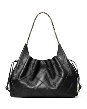 Tory Burch Fleming Large Leather Tote - Black