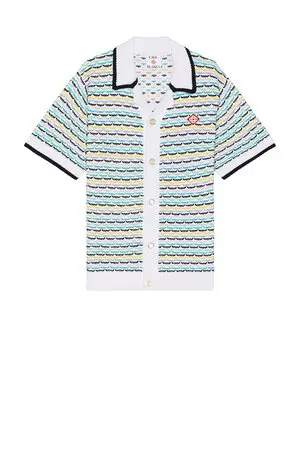 Casablanca Tuck Stitch Short Sleeve Shirt