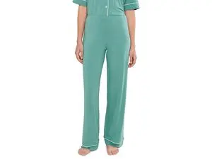 Eberjey Gisele Short Sleeve Pants Pajama Pajama Sets Seagrass/white
