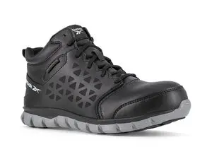 REEBOK Sublite Cushion Work Athletic Composite Toe Work Boots - Black
