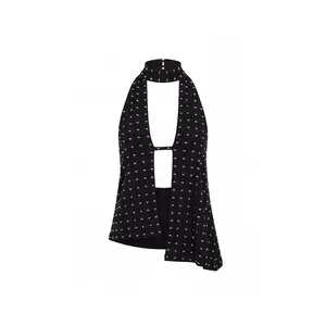 KHELA THE LABEL Keep Watching Top Studded - Black