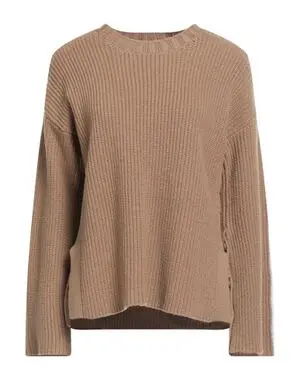Alpha Studio Sweater Camel Size Merino Wool - Beige