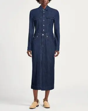 7 For All Mankind Denim Midi Dress