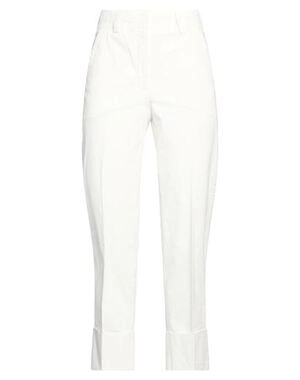 Peserico Cotton Elastane Pants - Ivory