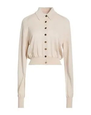 Sportmax SPORTMAX Dark Virgin Wool Cardigan Beige