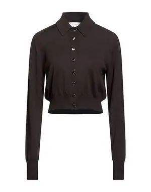 Sportmax Cardigan Dark Size Virgin Wool - Brown