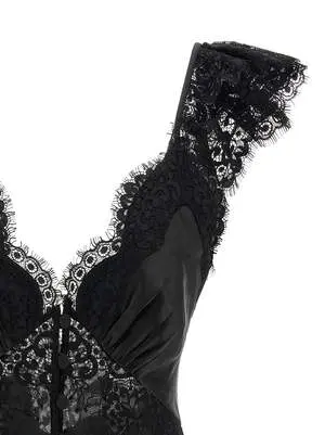 SELF-PORTRAIT Satin Lace Top