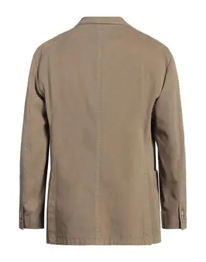 Boglioli Blazer Khaki Size Cotton, Elastane