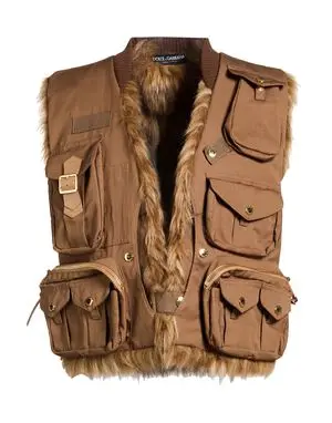 Dolce & Gabbana Canvas Vest With Plush Lining
