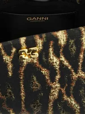 GANNI Metallic Cloque Bou' Handbag