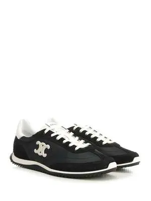 Celine Low-top Racer Sneakers In Suede With Triomphe Logo