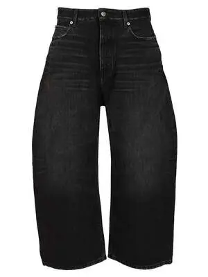 Balenciaga Curved-leg Distressed Jeans - Black