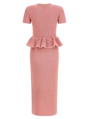 SELF-PORTRAIT Peplum Knit Midi Dress