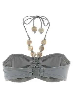 ERES Lana Bandeau Bikini Top With Pearl Embellishments - Gray