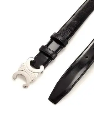 Celine Medium Triomphe Belt In Taurillon Leather