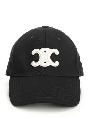 Celine Triomphe Cotton Baseball Cap