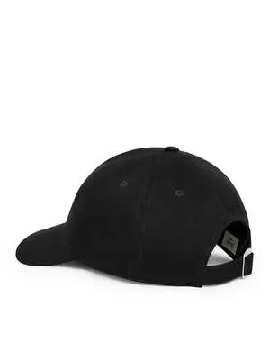 Celine Triomphe Cotton Baseball Cap - Black