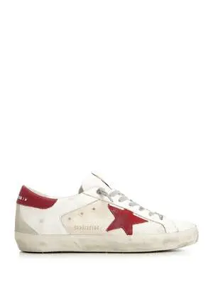 GOLDEN GOOSE Super-star" Lace-up Sneakers With Vintage Treatment - Multicolor