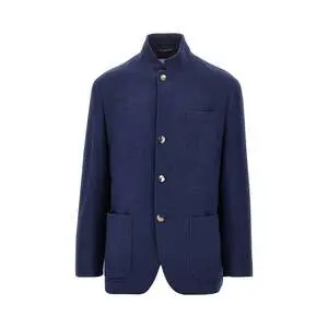 Brunello Cucinelli Cashmere Cloth Jacket - Blue