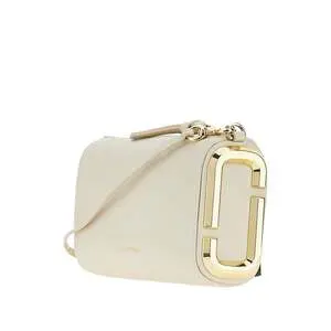 Marc Jacobs Snapshot Grained Leather Shoulder Bag - Beige