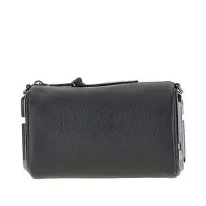 Marc Jacobs The Snapshot' Grained Leather Shoulder Bag - Black