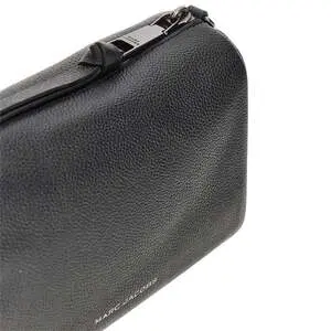 Marc Jacobs Snapshot Grained Leather Shoulder Bag - Black