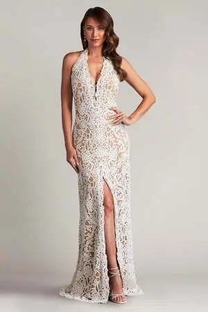 Tadashi Shoji Elanor Gown - Ivory/venice