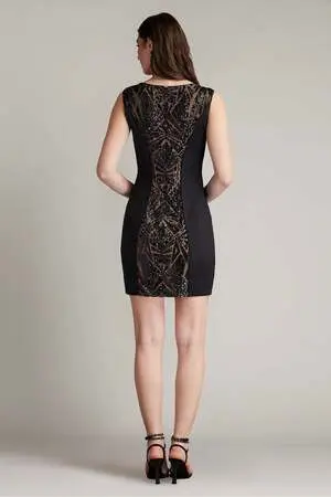 Tadashi Shoji Mel Sequin Panel Mini Dress
