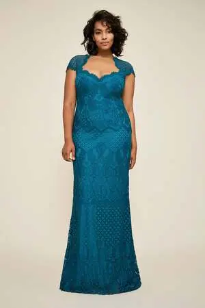 Tadashi Shoji Lace Gown - Cerulean