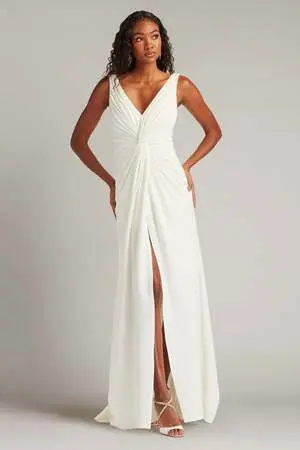 Tadashi Shoji Jessey Twist-front Gown - Ivory