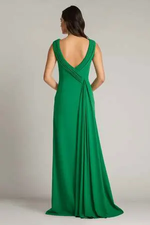 Tadashi Shoji Plaza Drape Back Gown