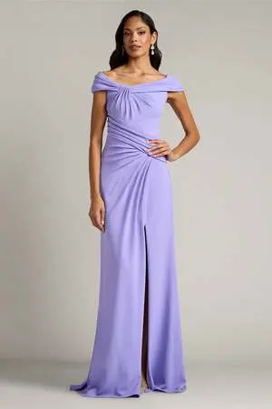 TADASHI SHOJI Tadashi Shoji Bruner Draped Crepe Gown